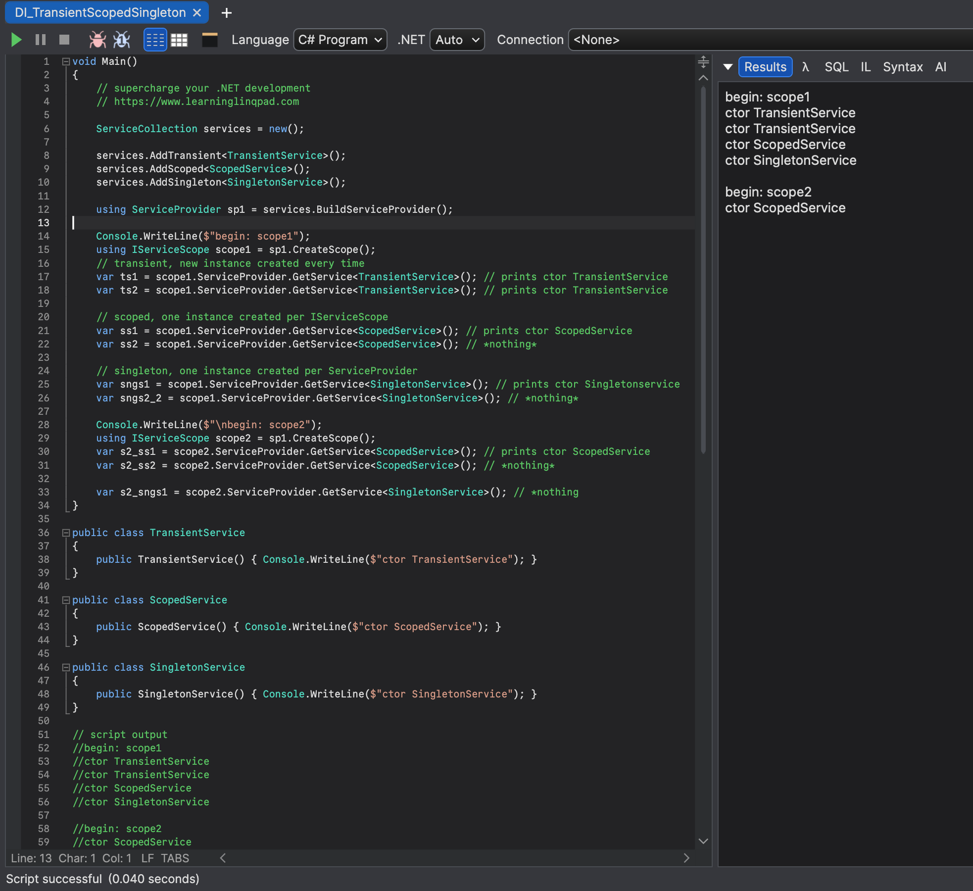 Understanding Dependency Injection Lifetimes: Transient vs Scoped vs Singleton - Unofficial ...