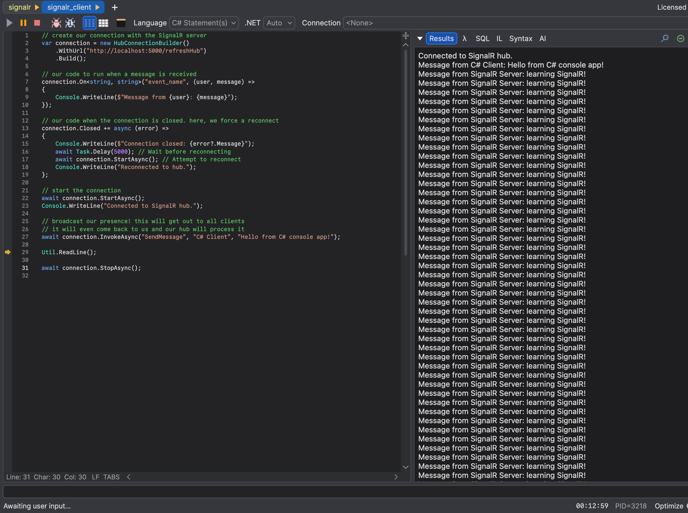 Building Real-Time Applications with SignalR and C# - Unofficial Guide for Learning LINQPad ...